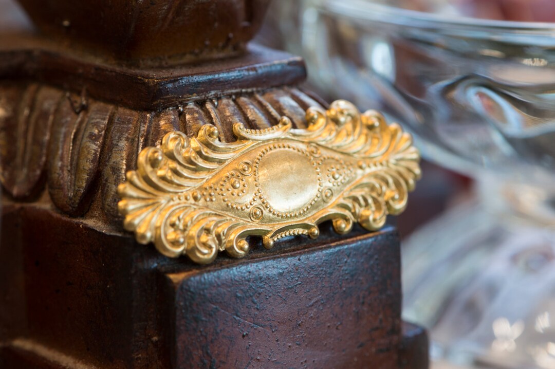 Raw Brass Ornate Bar Stamping 51x19mm (2) - Etsy