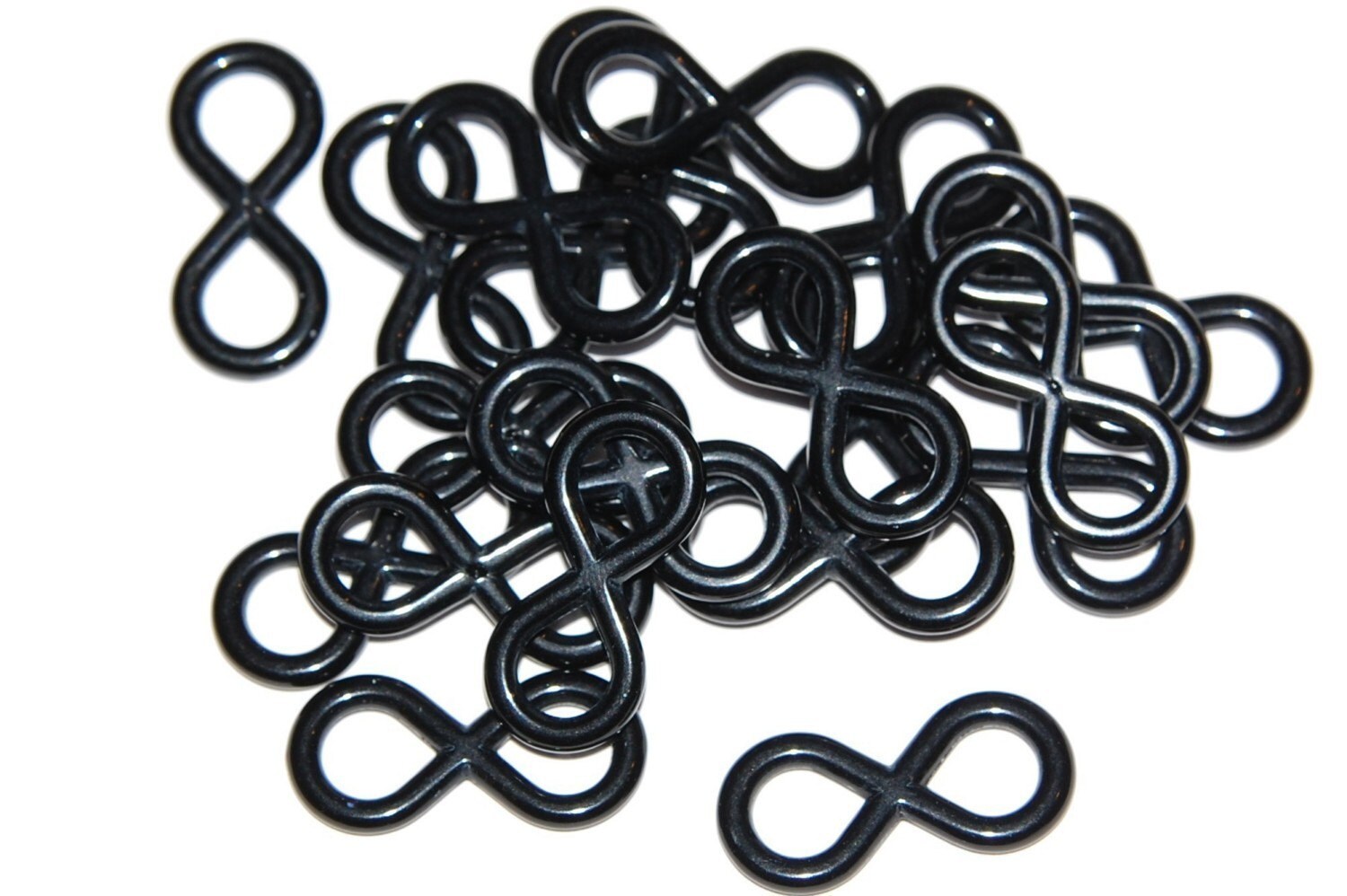 Vintage Figure Eight Black Plastic Connector Findings Bds869a | Etsy