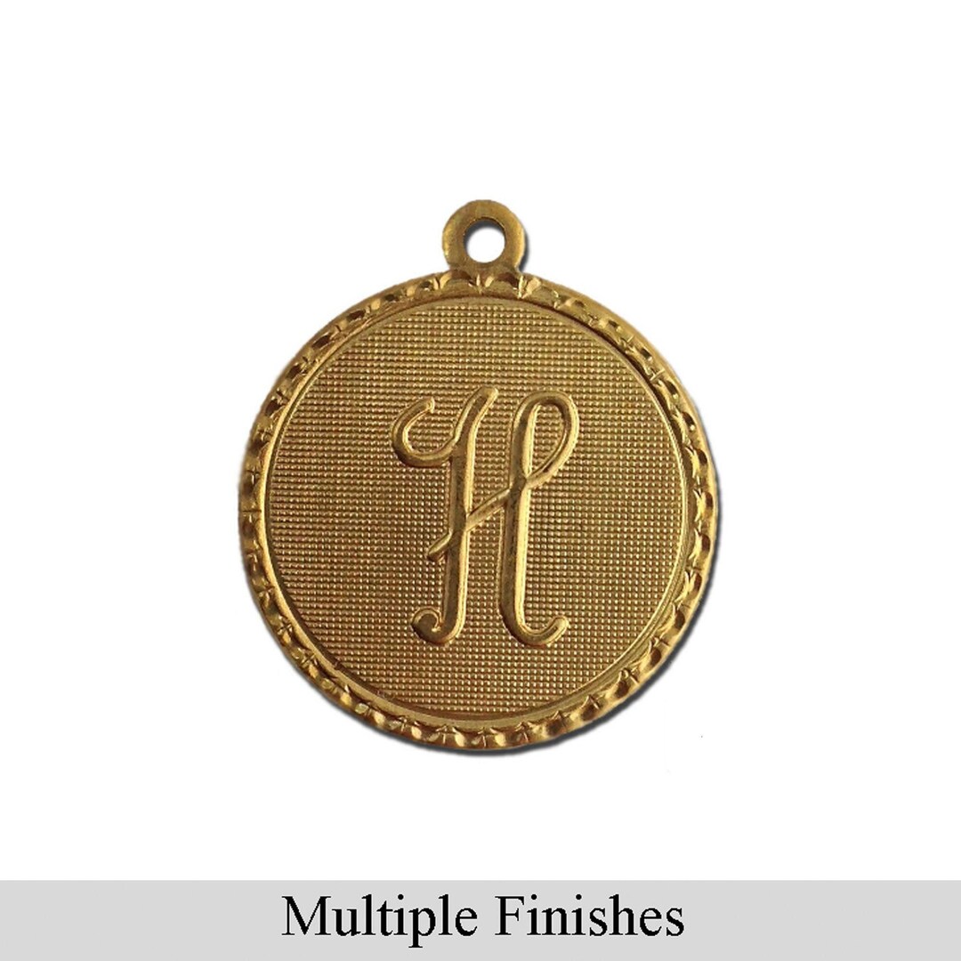 Letter H Charm With Loop (4) - Etsy