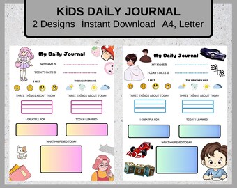 Kids Daily Journal Printable Journal for Kids Diary for Children Kids ...