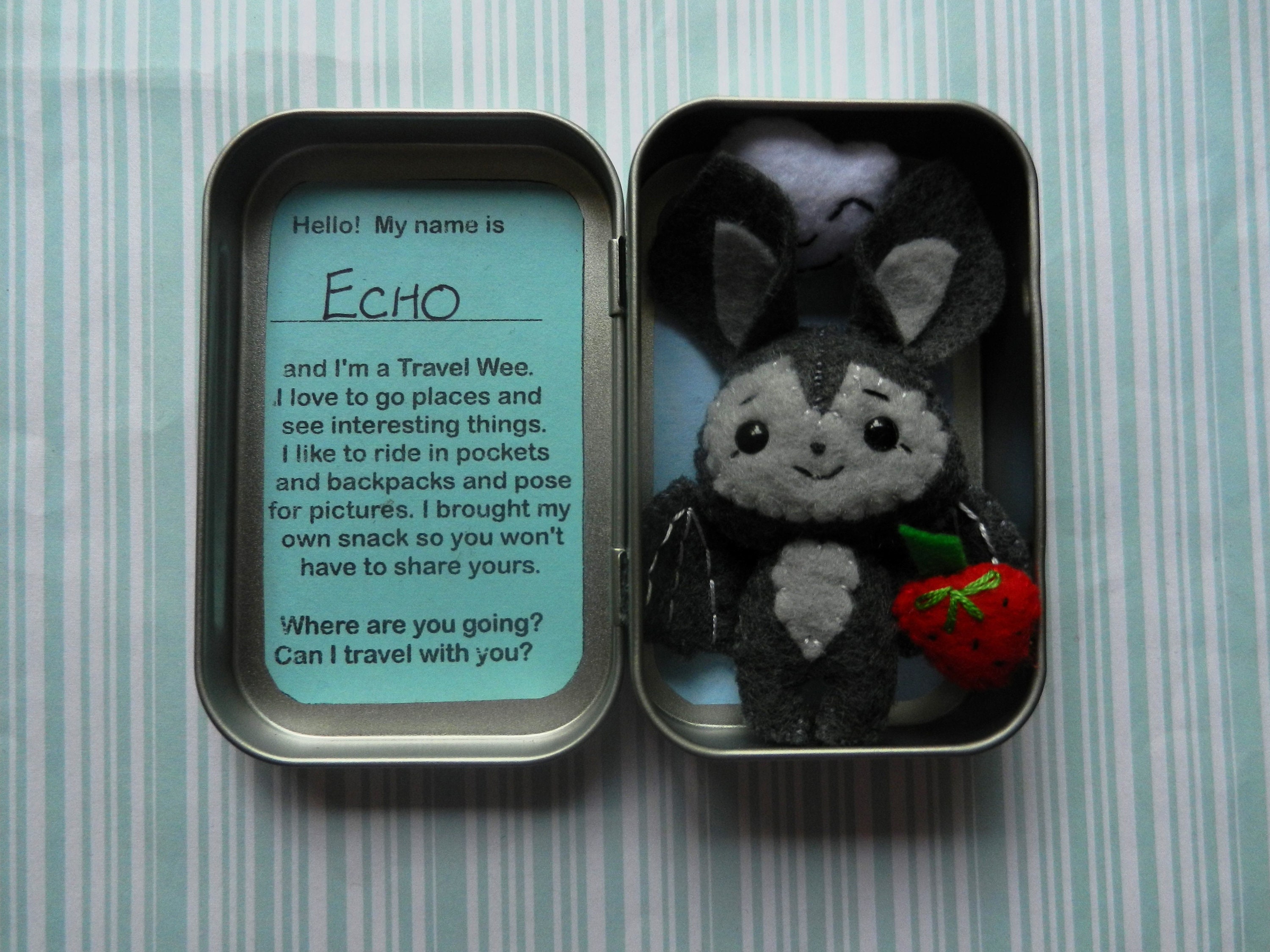Felt Bat Travel Wee Altoid Tin Travel Toy - Etsy