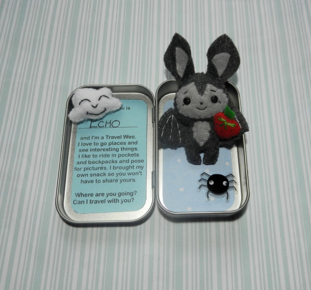 Felt Bat Travel Wee Altoid Tin Travel Toy - Etsy