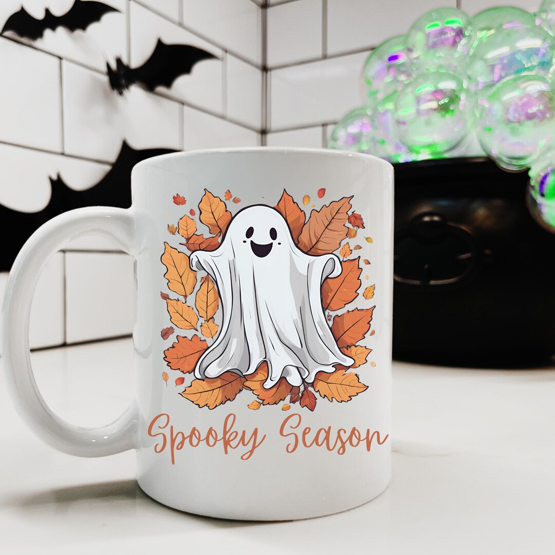 Halloween Coffee Cup, Fall Season Coffee Mug, Ghost Coffee Cup, Coffee ...