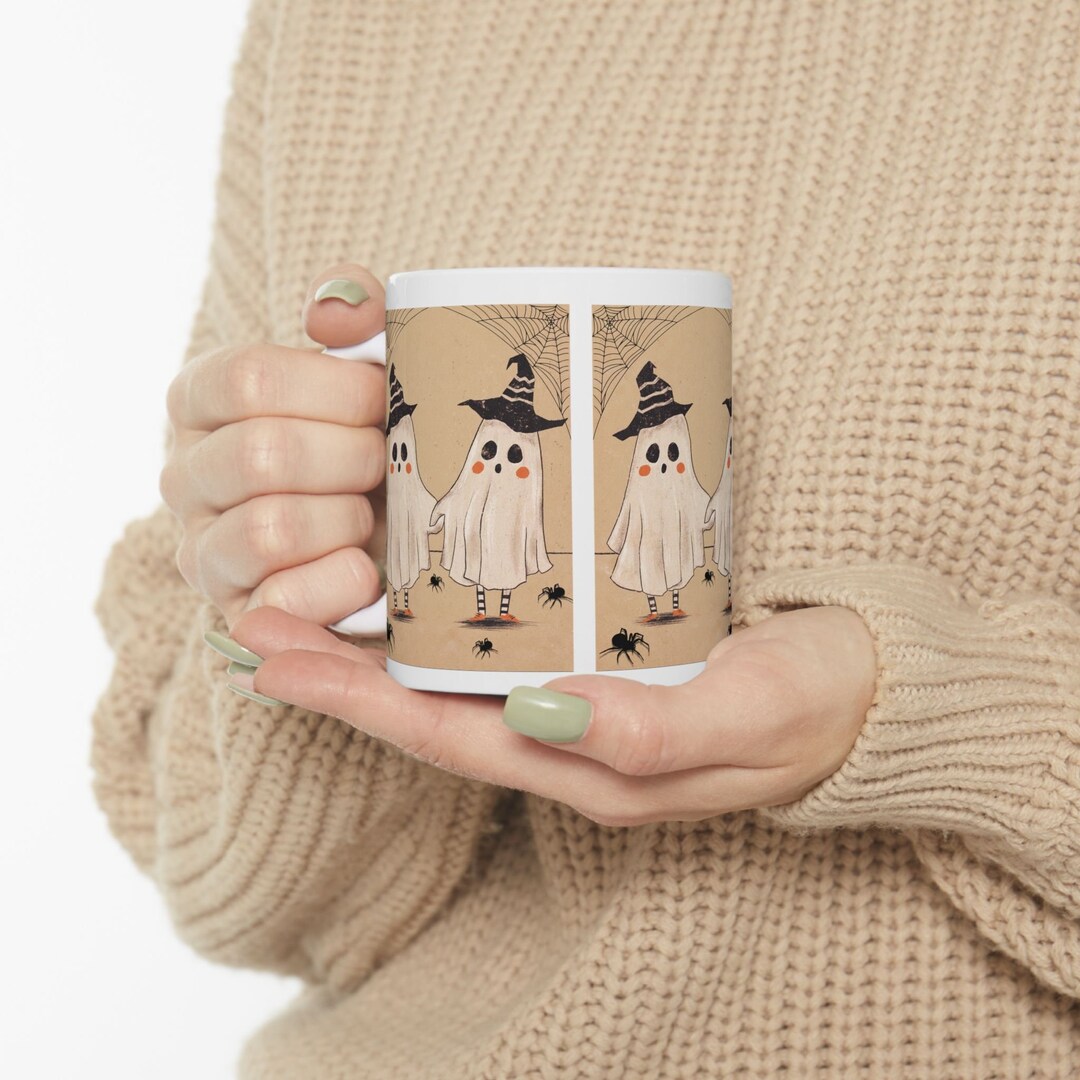 Vintage Halloween Cup,ghost Cup,halloween Cup,creepy Halloween Cup ...