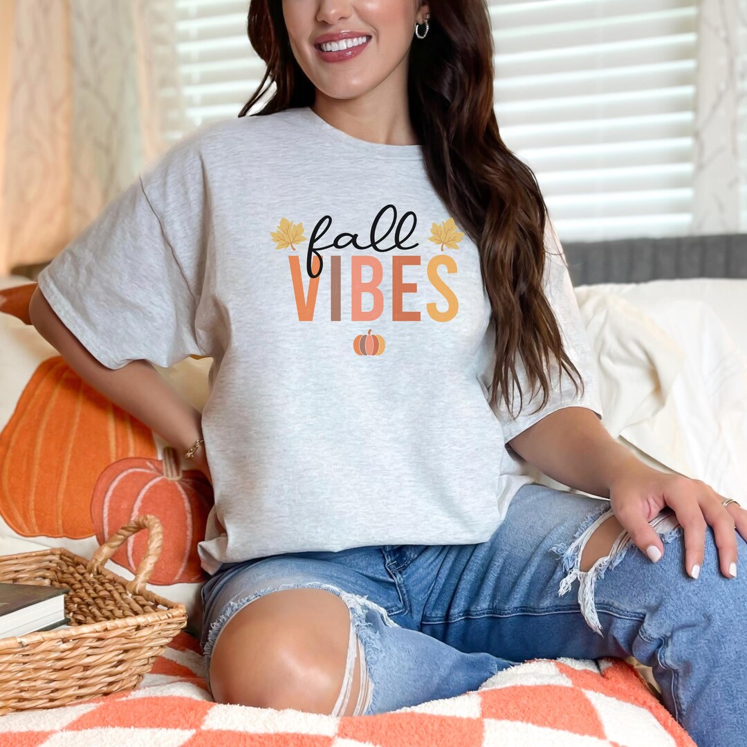 Fall Vibes Shirt,fall Season Shirt,pumpkin Shirt,autumn Season Shirt ...