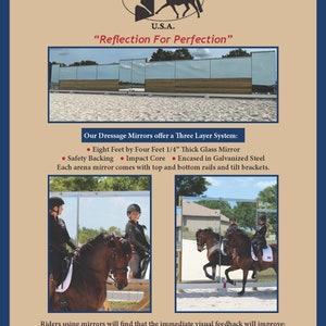 Dressage Arena Mirrors Outdoor/indoor Use Horse Training Improve Your ...