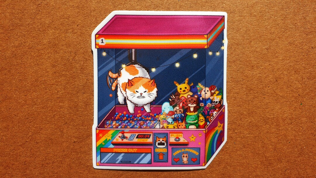 Cat Claw Machine Sticker Vinyl Custom Pet Art for Cat Lovers - Etsy