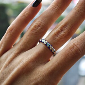 Silver Gold Plated Traditional Flower Motif Ring With Enamel - Etsy