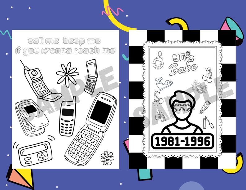 Color Me Nostalgic | Millennial Memories Coloring Book | 1990s 2000s ...