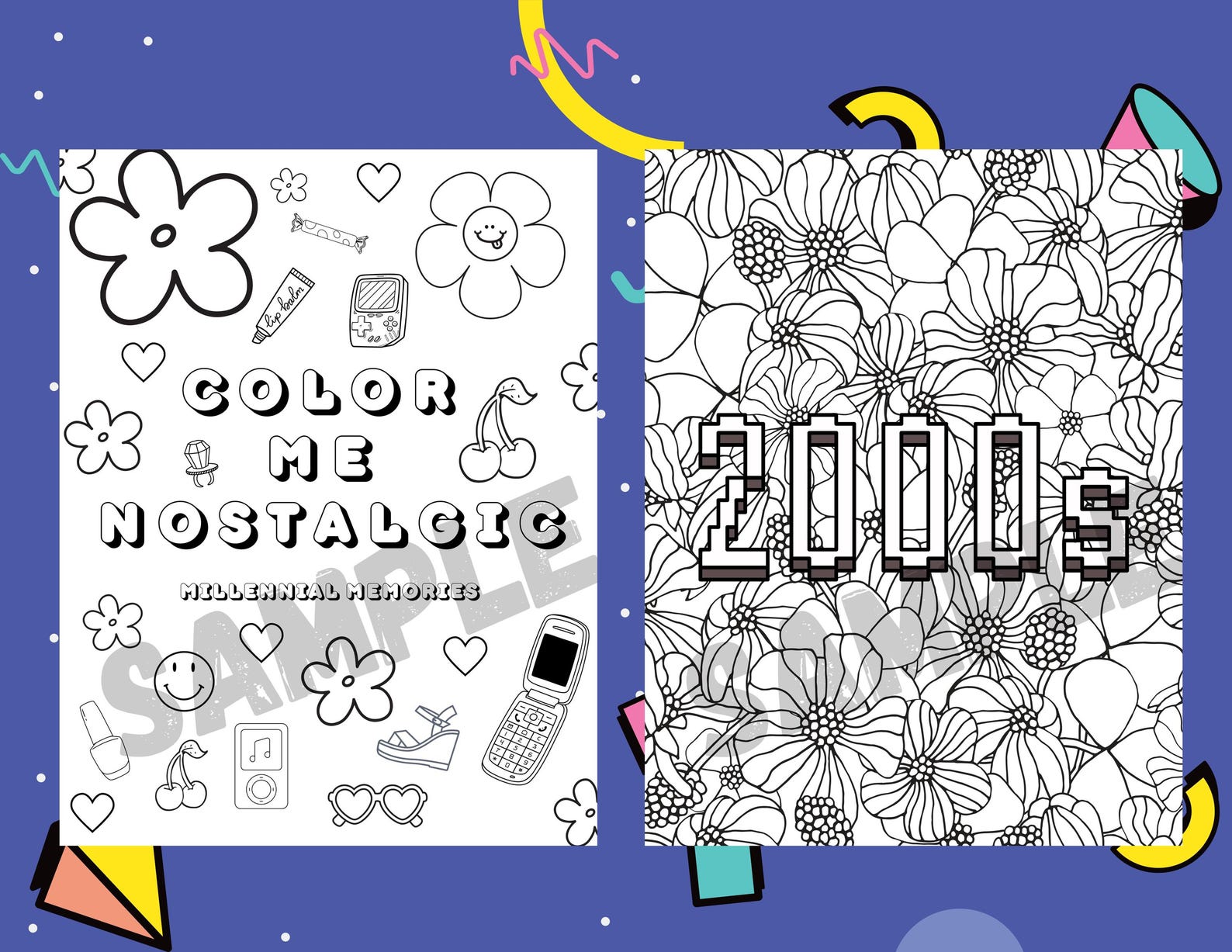 Color Me Nostalgic | Millennial Memories Coloring Book | 1990s 2000s ...