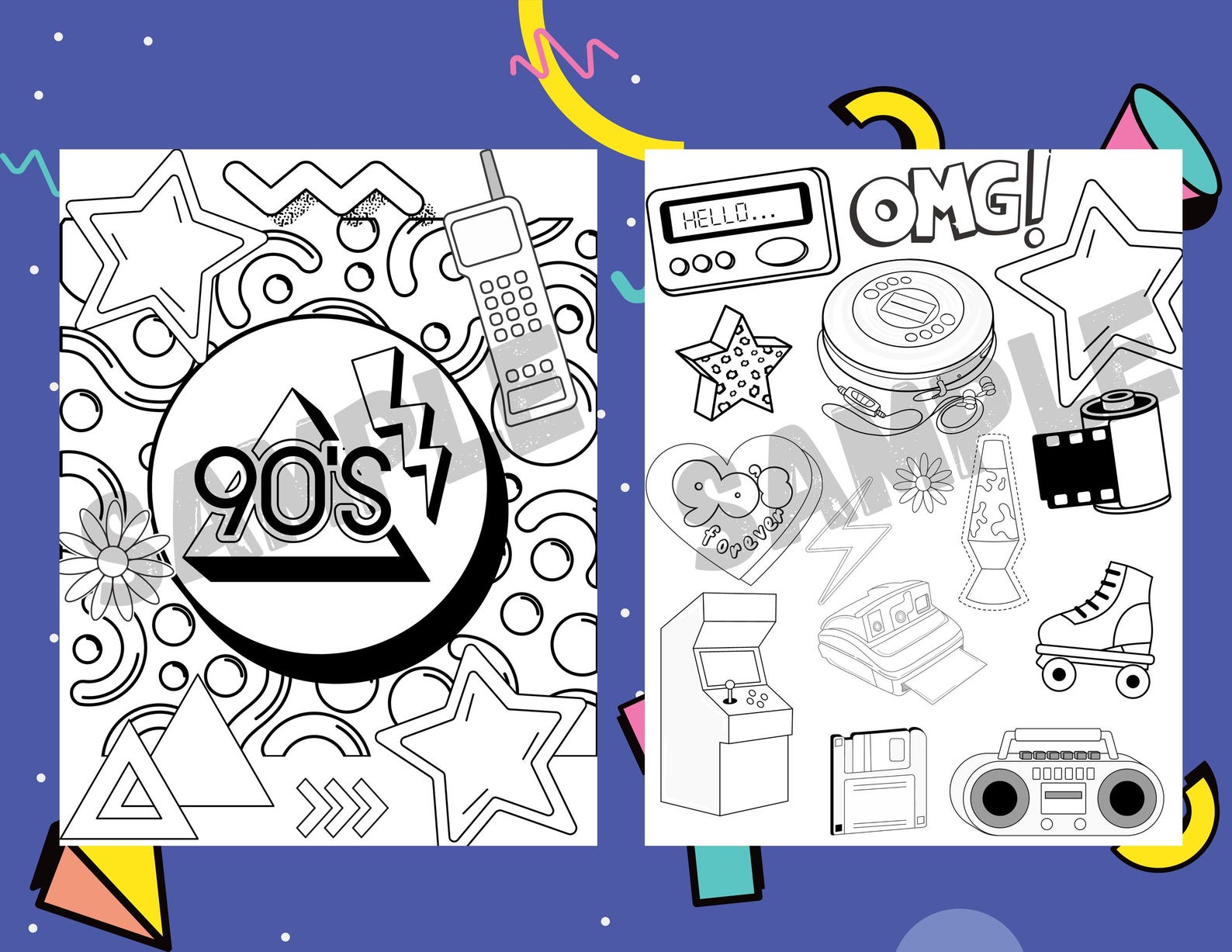 Color Me Nostalgic | Millennial Memories Coloring Book | 1990s 2000s ...