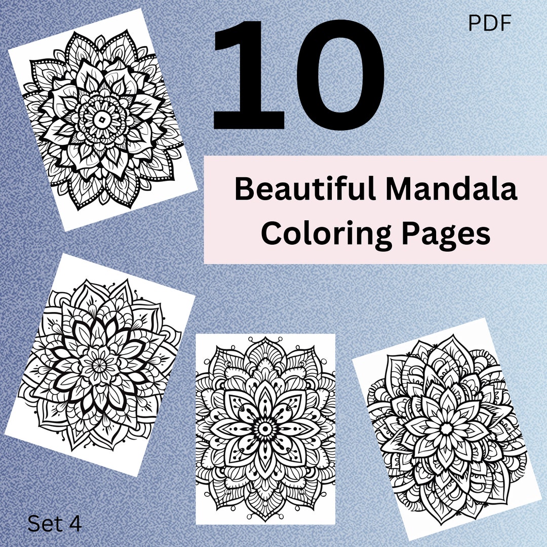 Coloring Pages Beautiful Mandala Mindfulness Relaxing Health and Well ...