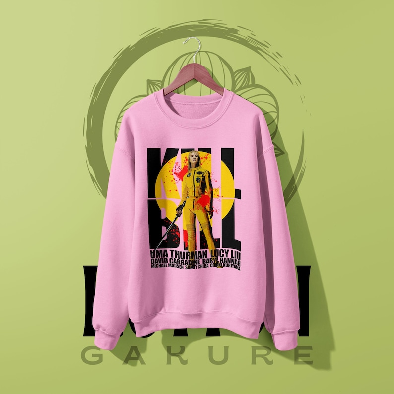 Ikonik Kill Bill Blood Splatter Sweatshirt, Beatrix Kiddo Katana ...