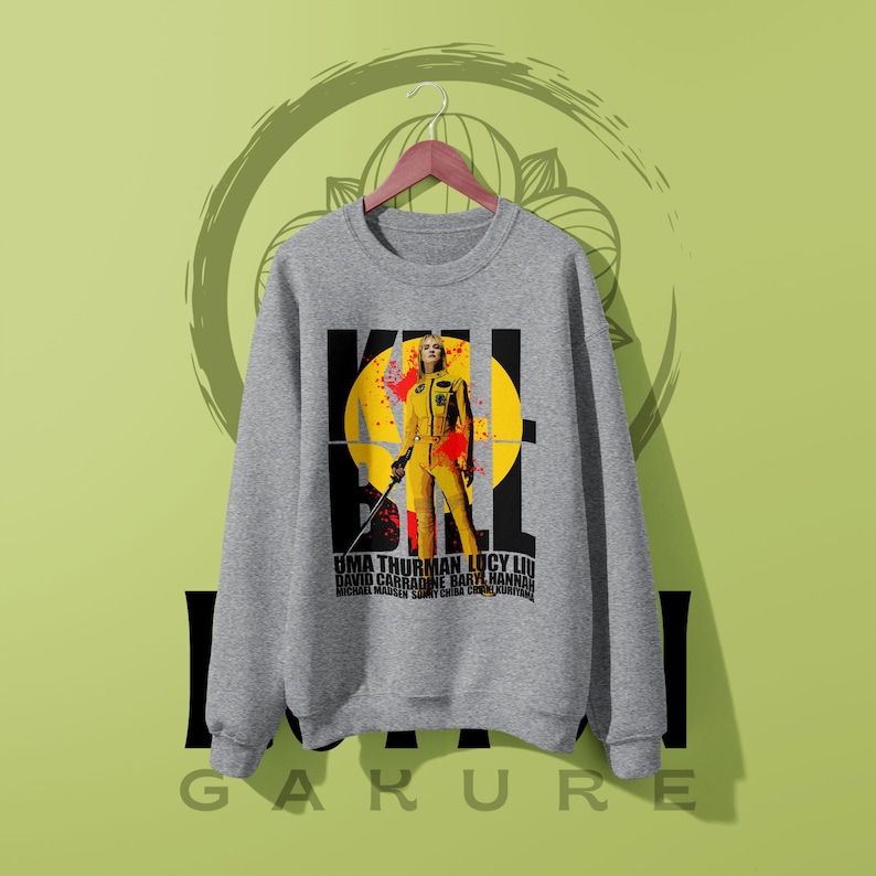 Ikonik Kill Bill Blood Splatter Sweatshirt, Beatrix Kiddo Katana ...
