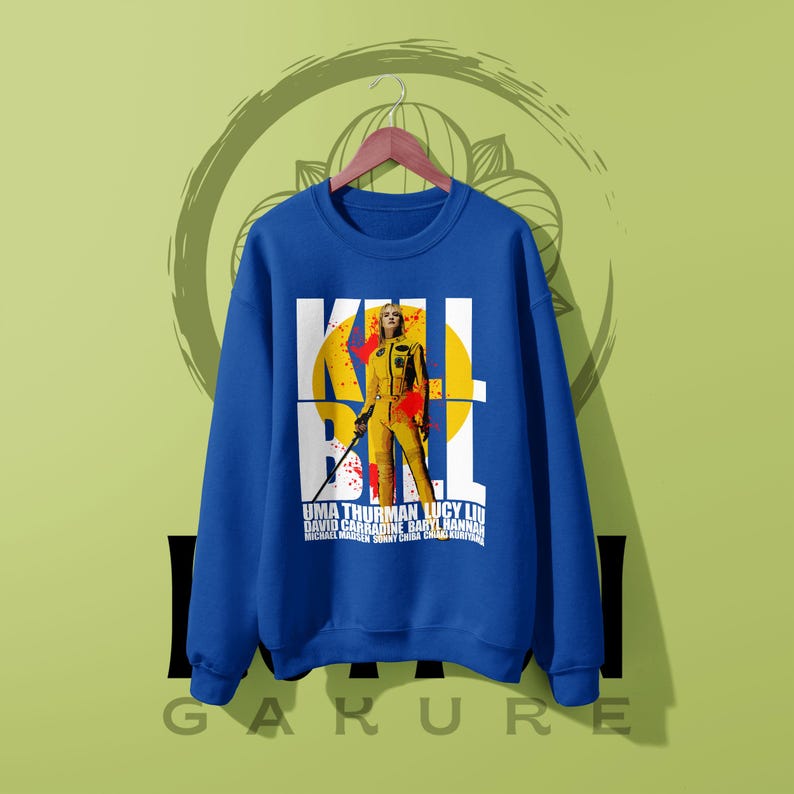 Ikonik Kill Bill Blood Splatter Sweatshirt, Beatrix Kiddo Katana ...