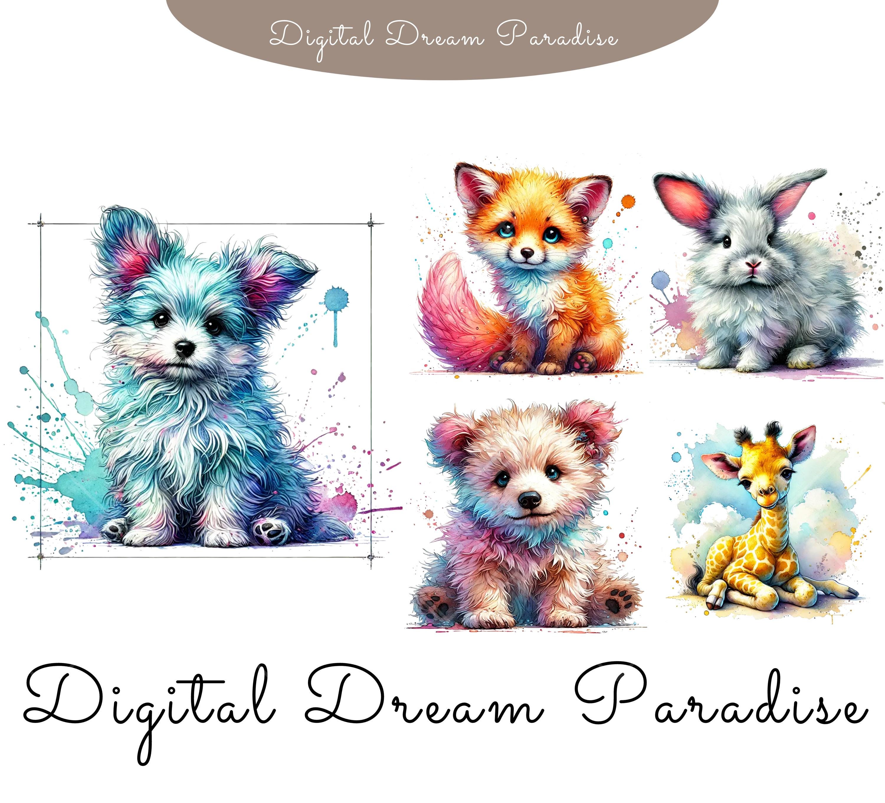 Baby Animal Clipart Bundle With Transparent Backgrounds | 10 High ...