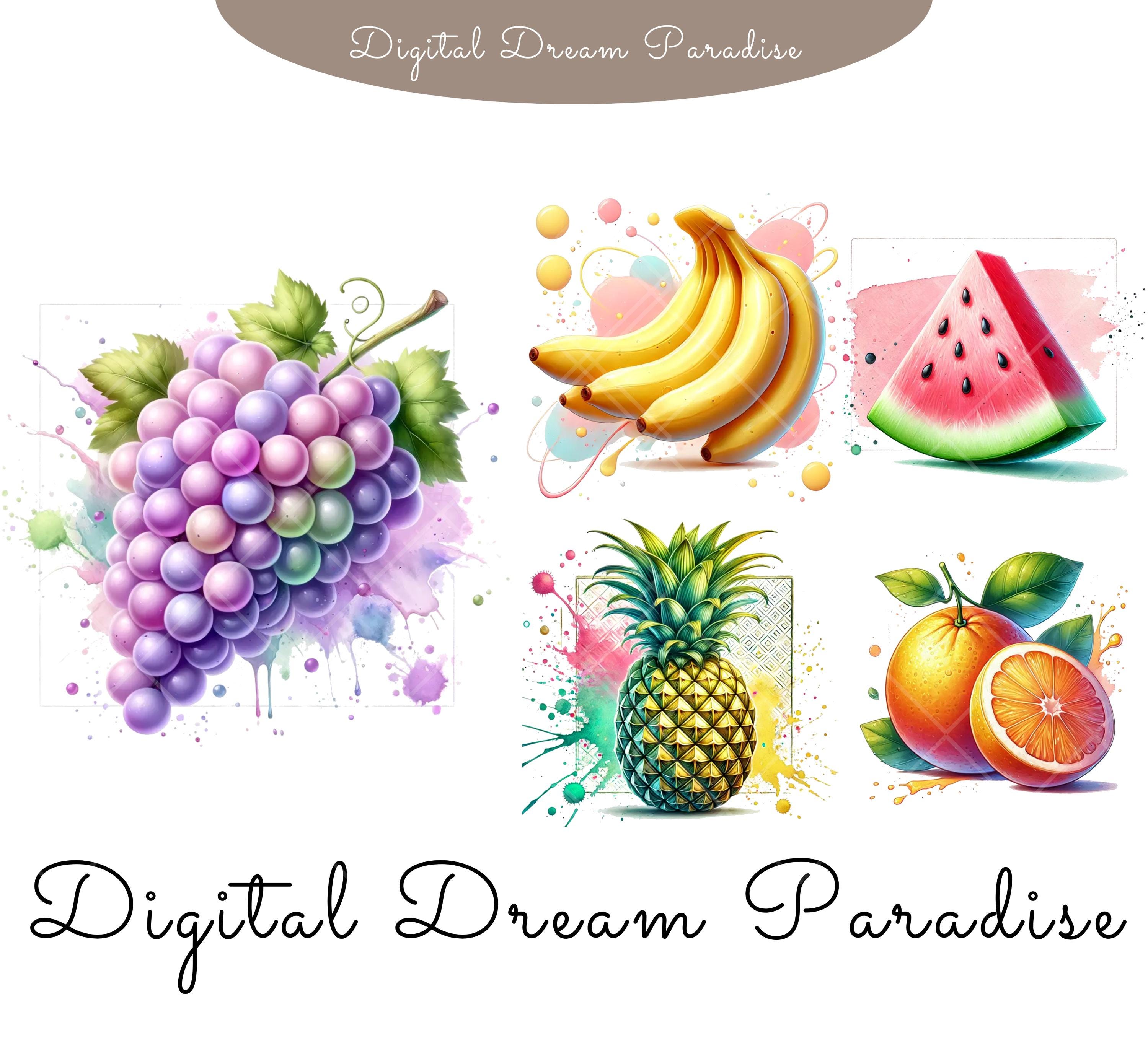 Fruits Clipart Bundle With Transparent Backgrounds | 10 High Quality ...