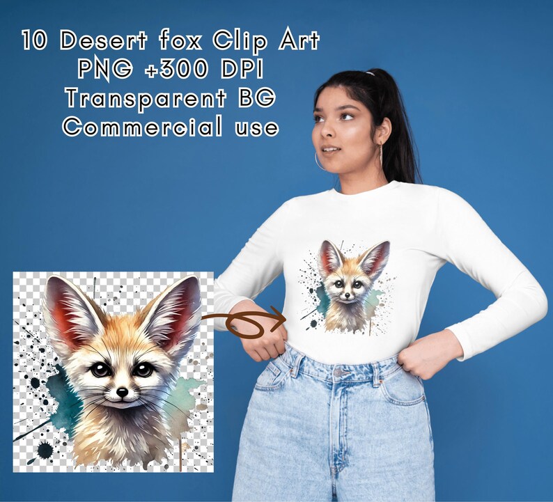 High Quality Desert Fox (fennec) Clipart Bundle With Transparent ...