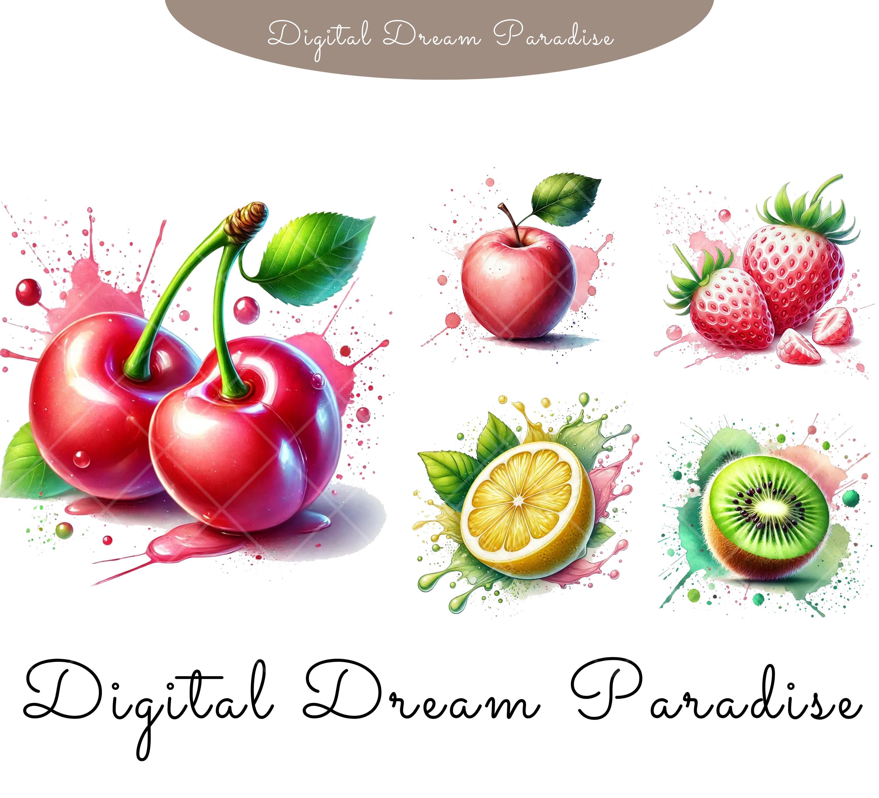 Fruits Clipart Bundle With Transparent Backgrounds | 10 High Quality ...