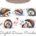 High Quality Hedgehog Clipart Bundle With Transparent Backgrounds 10 ...