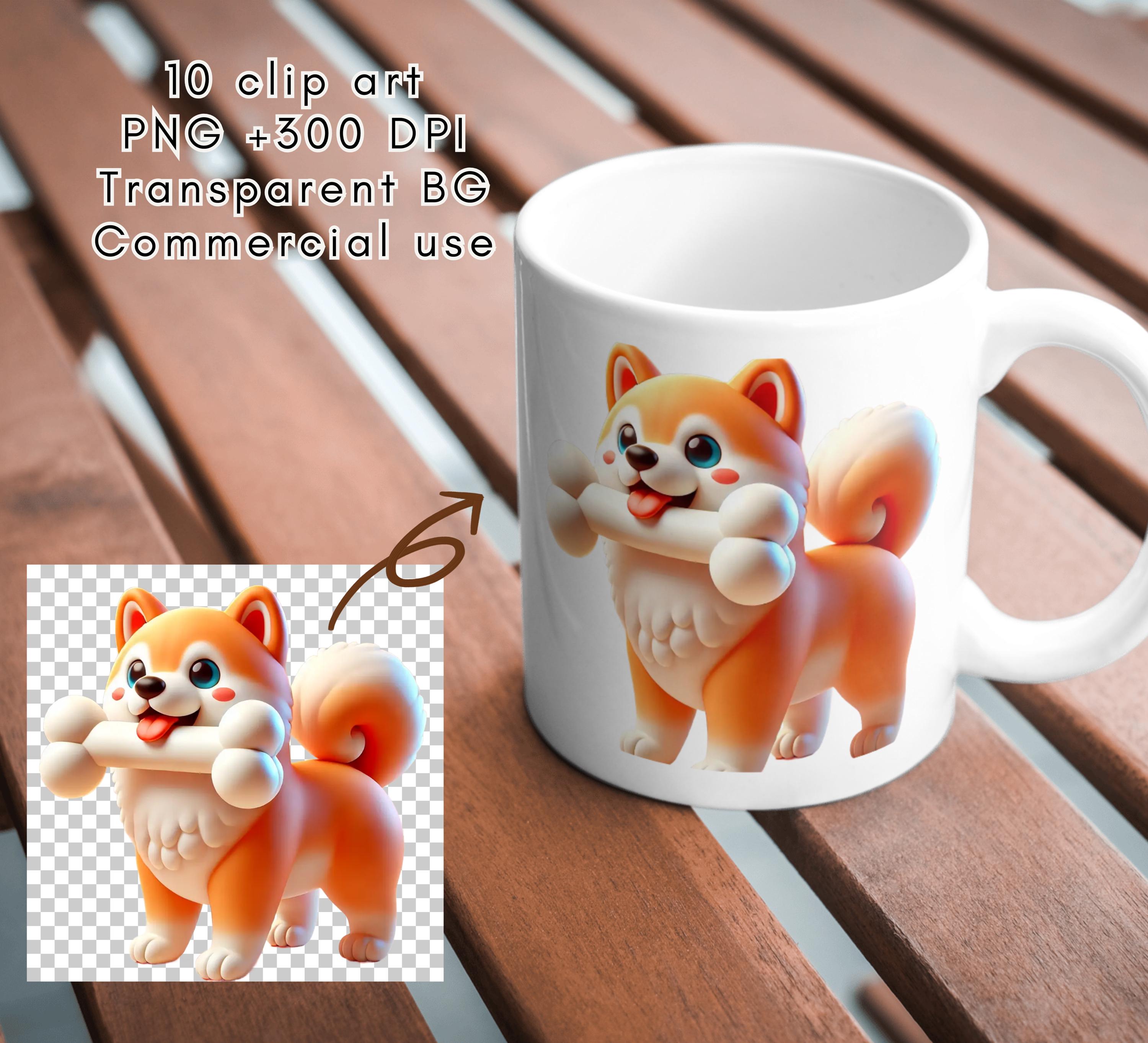 Animated Shiba Dog Clipart Bundle With Transparent Backgrounds | 10 ...