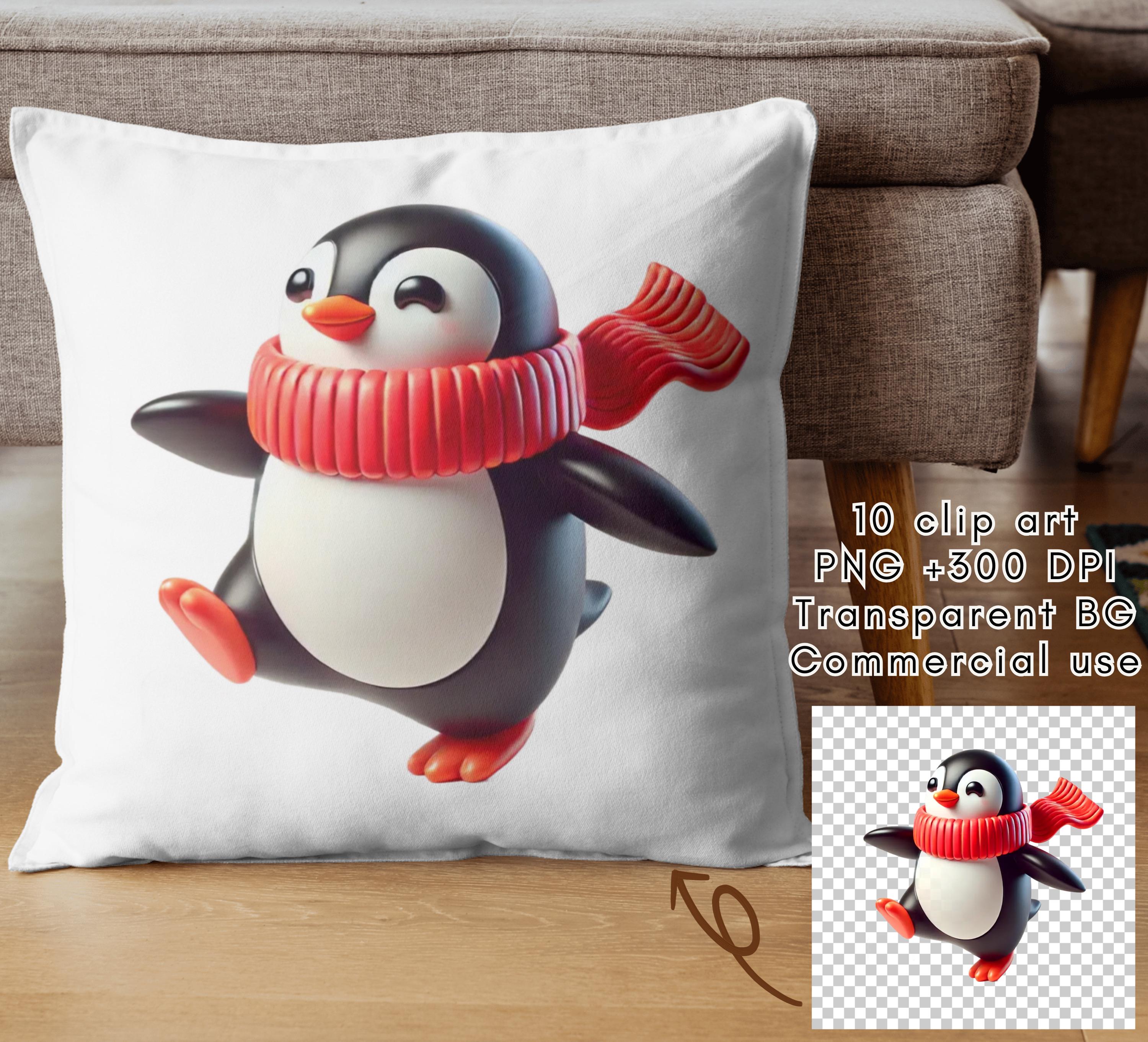Animated Penguin Clipart Bundle Transparent Backgrounds | 10 High ...