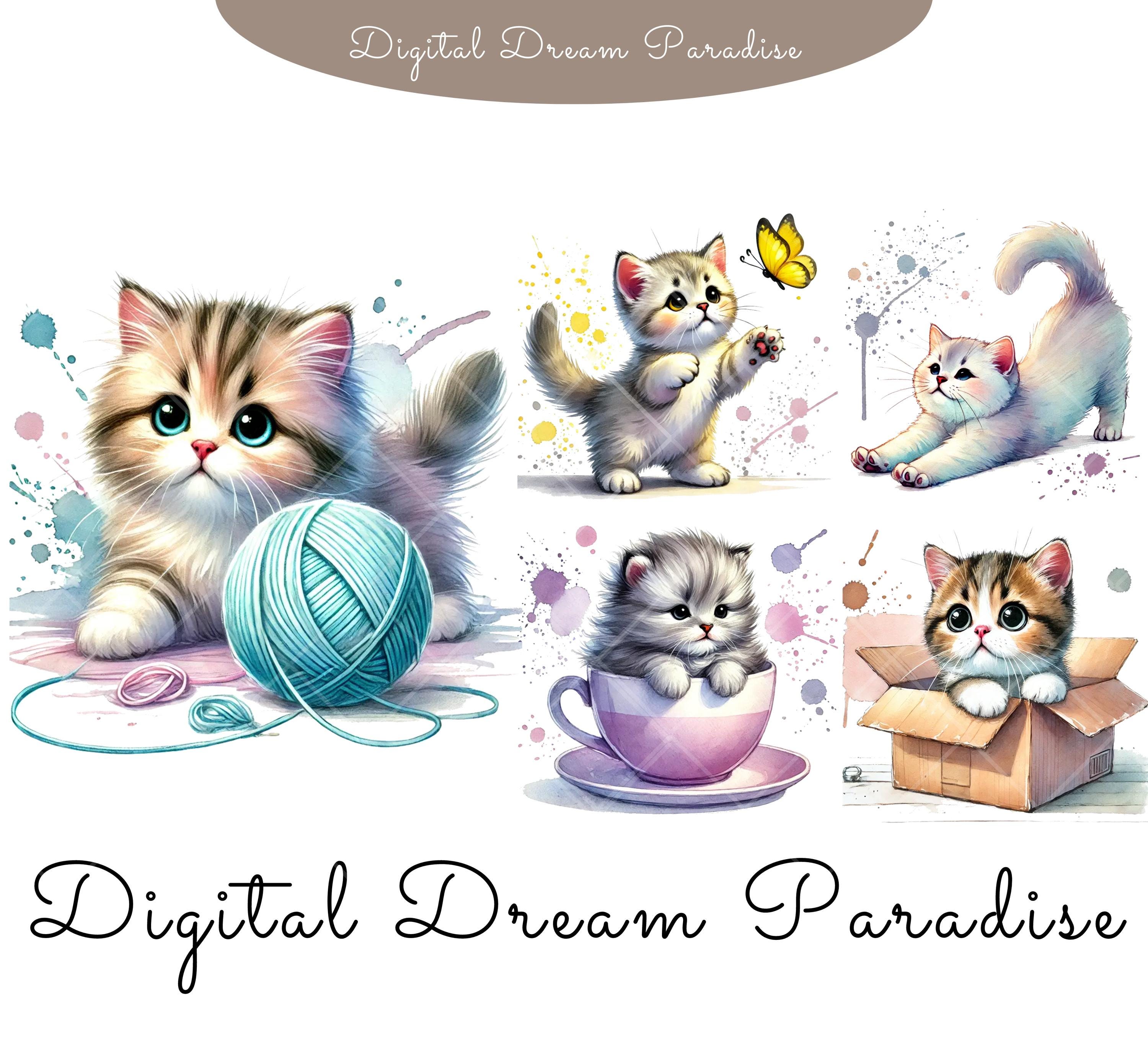 Munchkin Cat Clipart Bundle With Transparent Backgrounds | 10 High ...