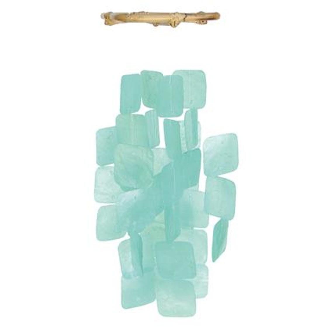 Small Square Capiz Wind Chime – Turquoise - Etsy