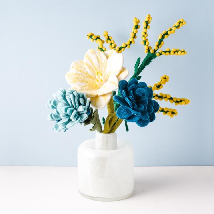 Starry Night Felt Flower Bouquet - Etsy