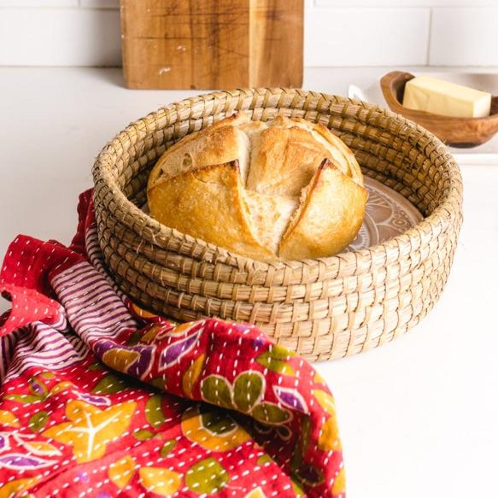 Mandala Bread Warmer Basket - Etsy
