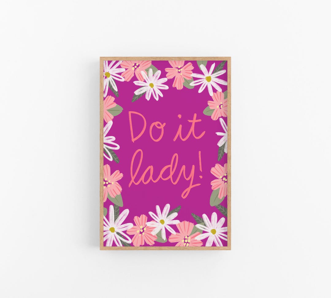 Do It Lady! Chit Poster - Etsy