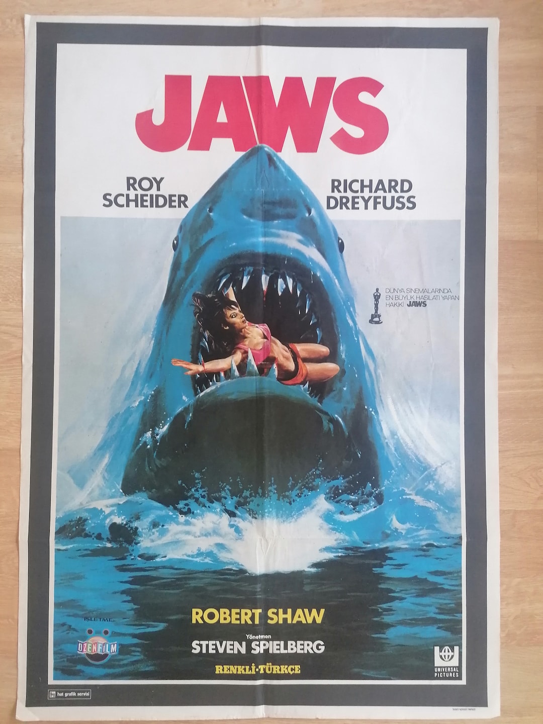 Jaws Original Retro Movie Poster 1975 Very Rare - Etsy Australia