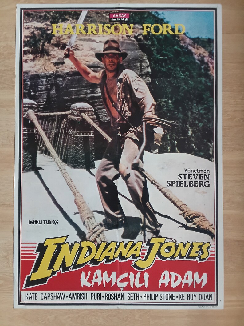 Indiana Jones and the Temple of Doom Original Retro Movie Poster 1984 ...