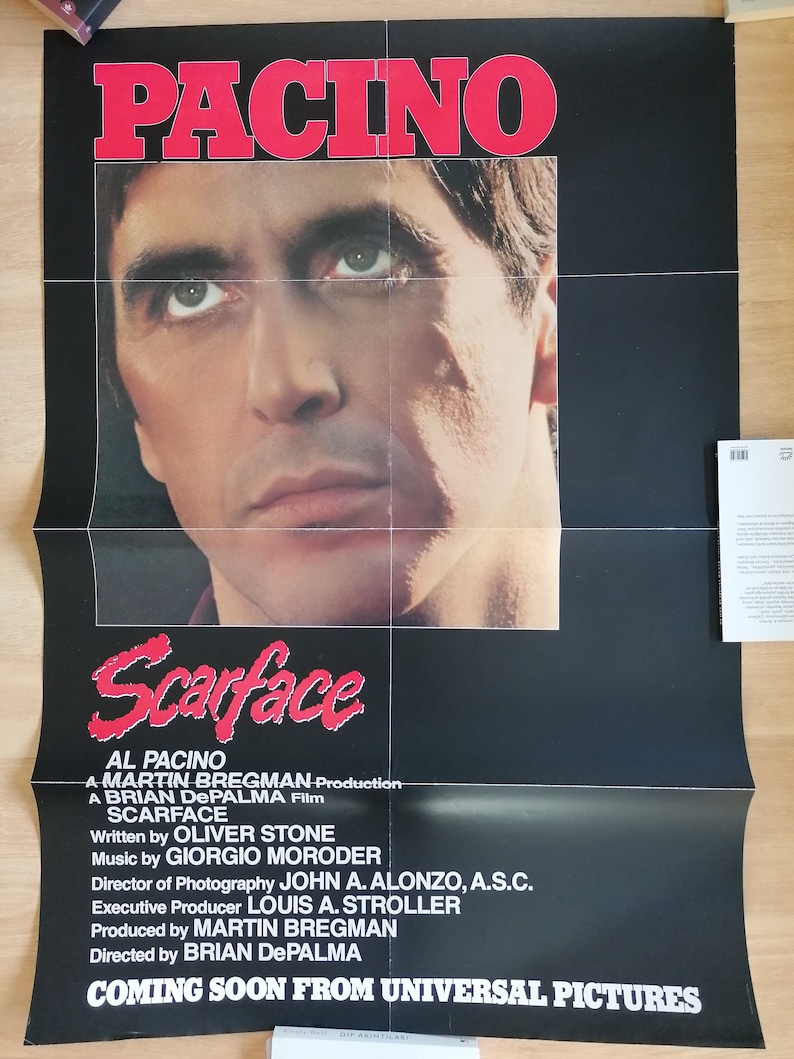 Scarface Original Retro Movie Poster 1983 - Etsy