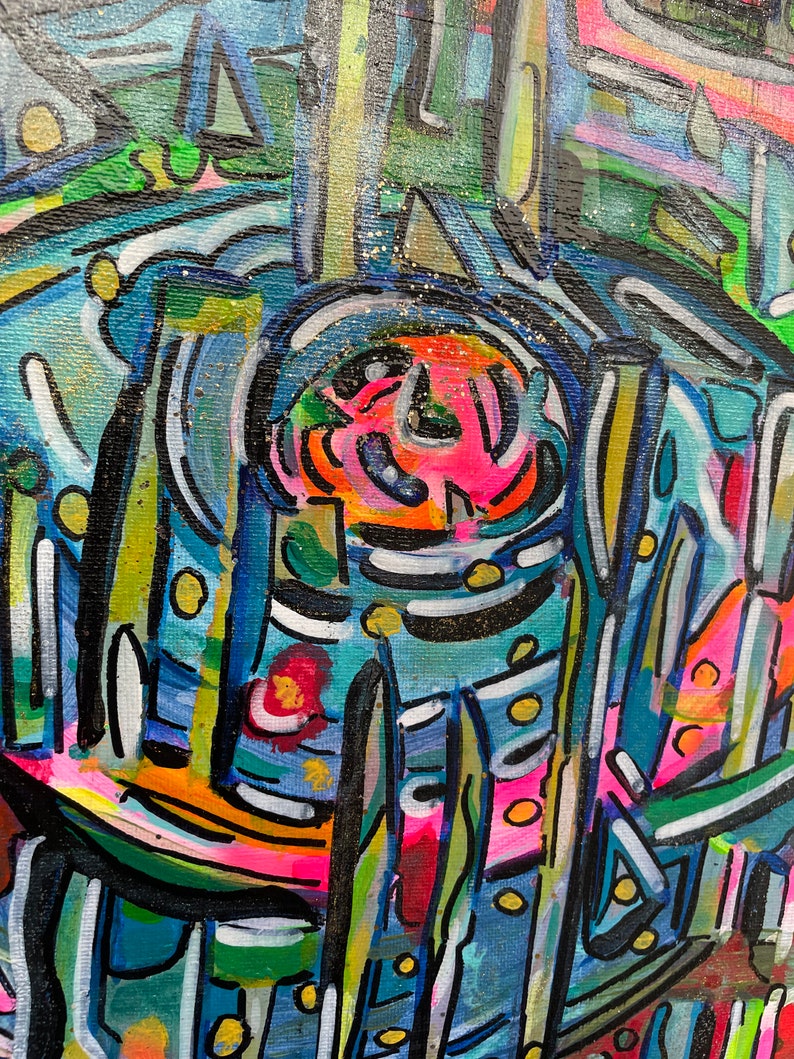 Alien Cosmic Eye Acrylic Painting - Etsy