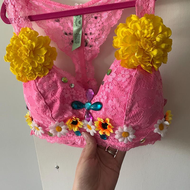 Rhinestone Bra - Etsy