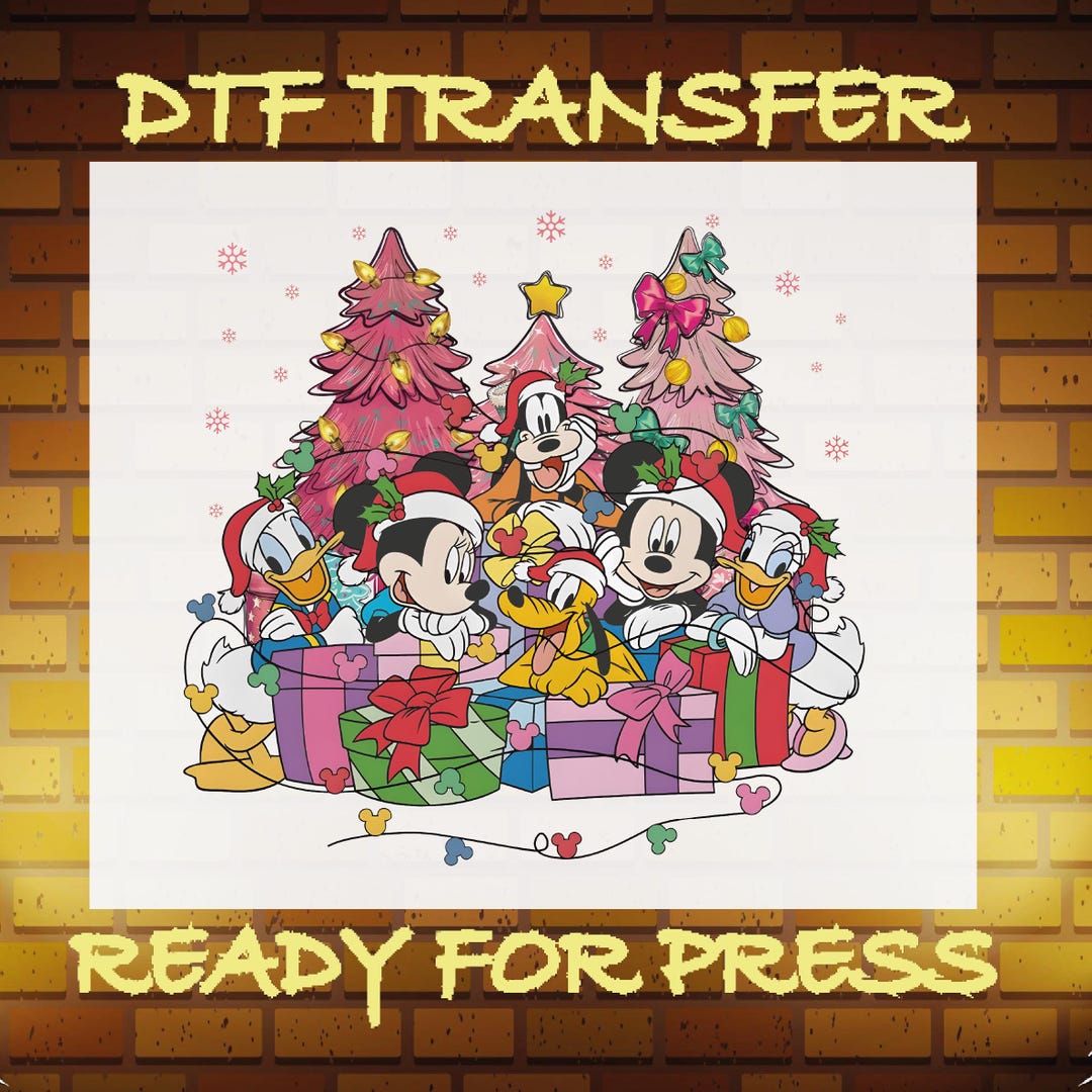 Christmas Ready to Press, Christmas Disney Dtf, Mickey and Friends Dtf ...