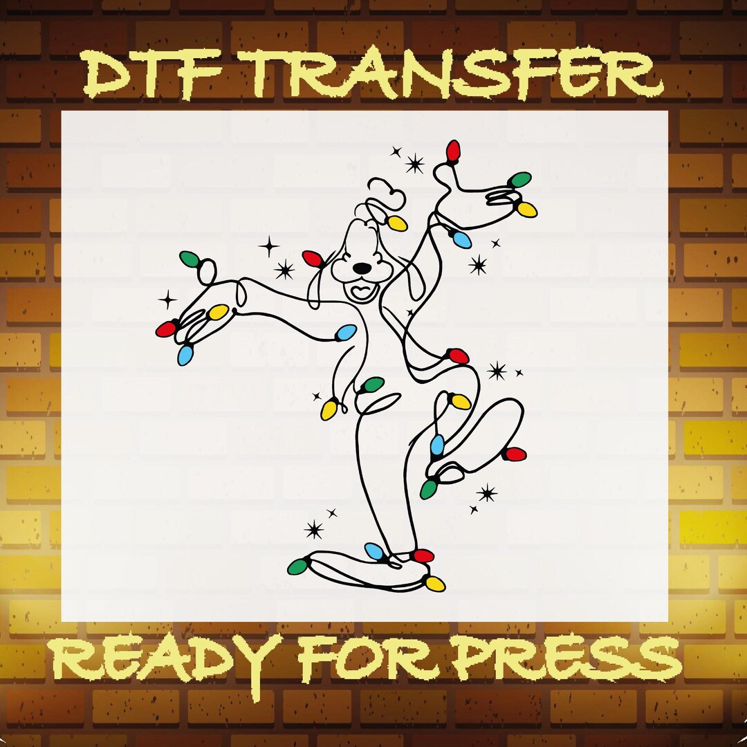 Christmas Goofy With Lights DTF - Ready to Press Heat Transfer - Etsy