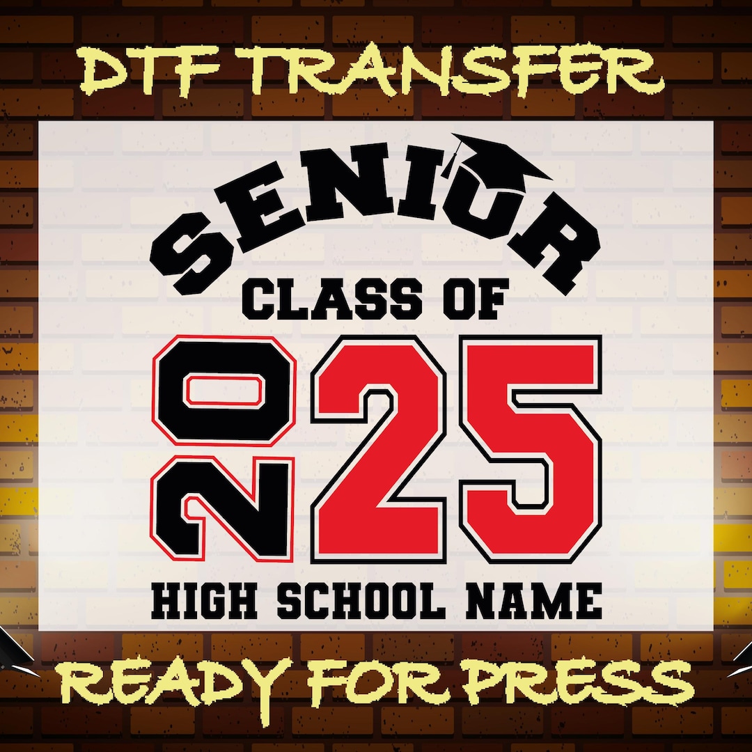 Graudation 2025 Ready to Press, Class of Senior 2025 Dtf, Sequin Effect ...