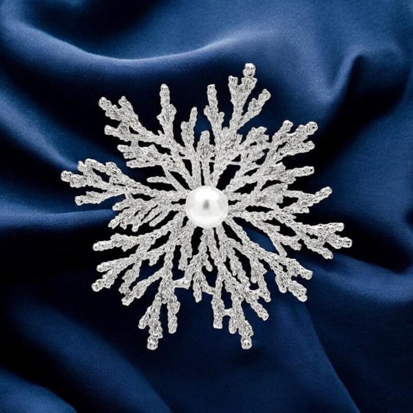 Snowflake Brooch Pin - Etsy
