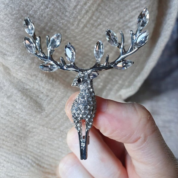 Deer Brooch - Etsy