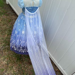Elegant Ice Princess Dress for Girls- Sparkling Snowflake Design - Etsy