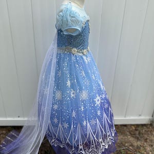 Elegant Ice Princess Dress for Girls- Sparkling Snowflake Design - Etsy