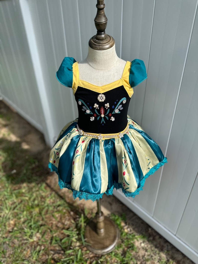 Regal Teal and Gold Anna Inspired Princess Tutu Dress - Etsy