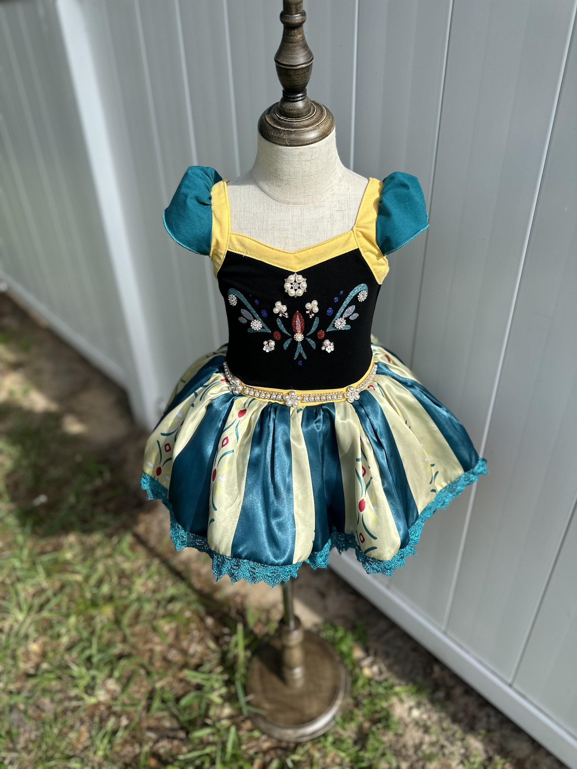 Regal Teal and Gold Anna Inspired Princess Tutu Dress - Etsy