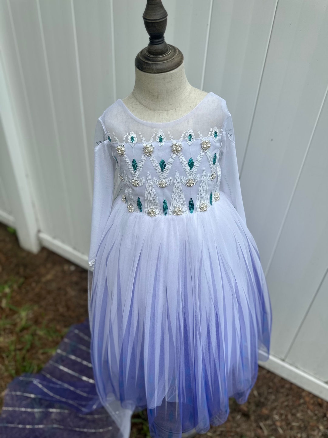 Ice Enchantment Princess Dress With Detachable Cape - Etsy