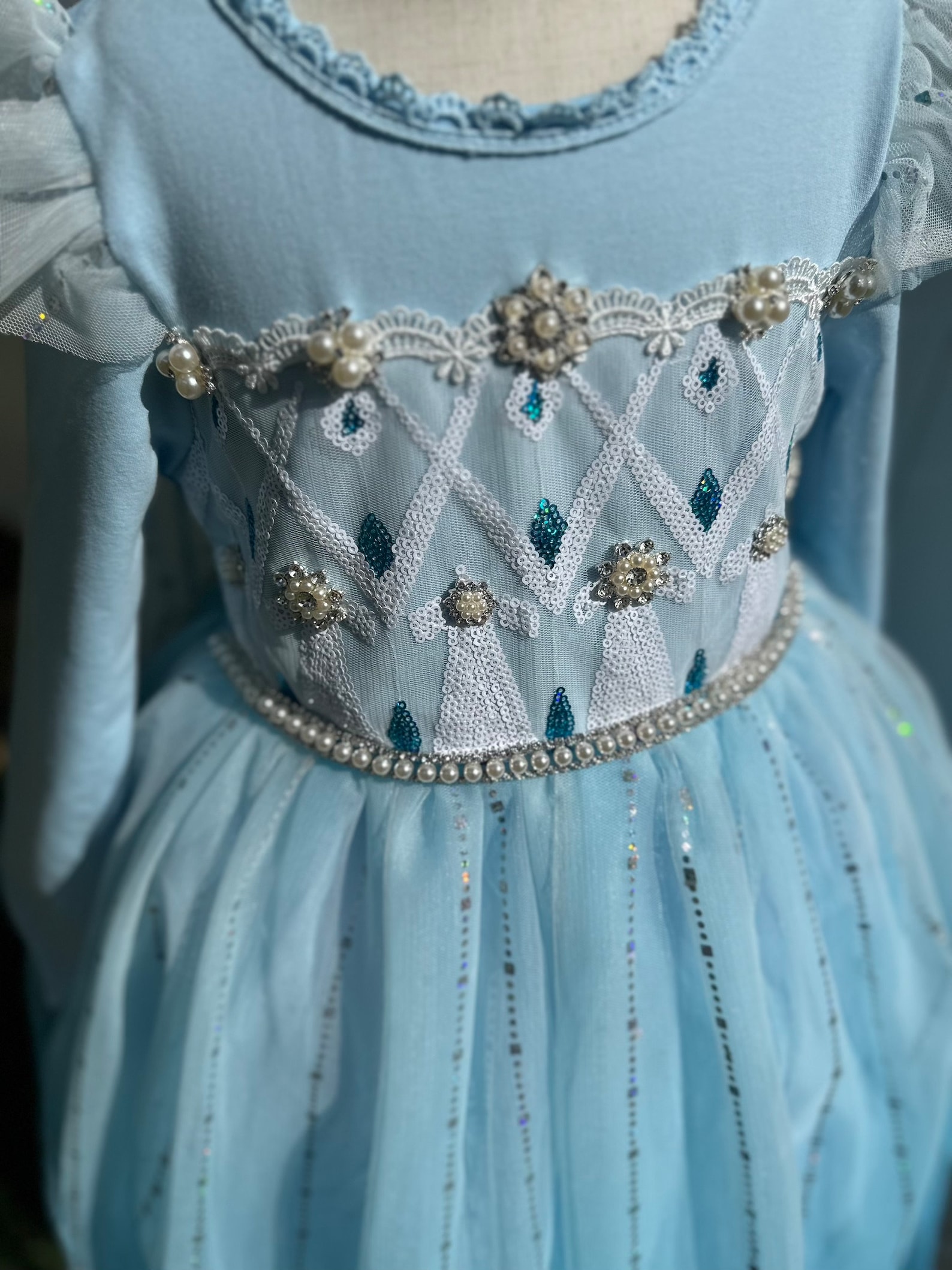 Magical Blue Ice Queen Dress With Detachable Cape - Etsy