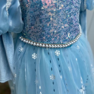 Enchanting Blue Snow Queen Dress With Detachable Cape - Etsy