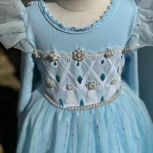 Magical Blue Ice Queen Dress With Detachable Cape - Etsy