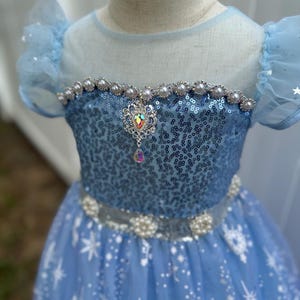 Elegant Ice Princess Dress for Girls- Sparkling Snowflake Design - Etsy